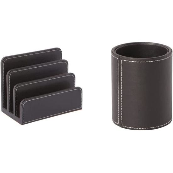 Osco Faux Leather Letter Holder Brown Pot à Crayons en Similicuir ...