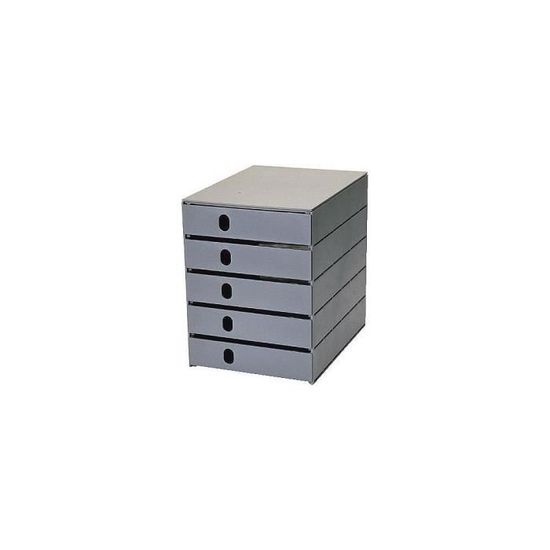 Module à 5 tiroirs - STYRO - 23100-85 - Plastique recyclé - Gris ...