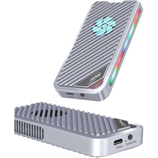Jorkar Boîtier SSD externe 40Gbps NVMe avec port de sortie USB4 Type-C ...