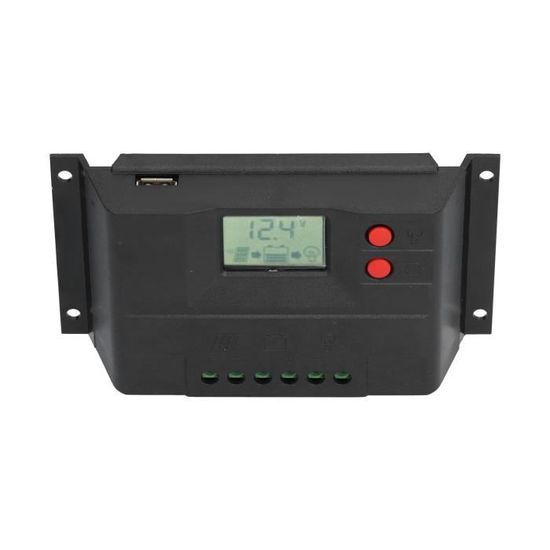 Contrôleur de charge solaire - GOTOTOP - 12V 24V - 10A - Écran LCD - Protection de circuit ...