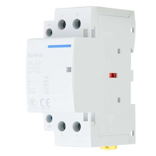 HURRISE Contacteur AC domestique 2P 32A Contacteur AC 2NO 50 / 60HZde Rail DIN de Consommation ...