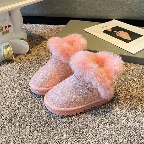 Bottes de neige veloutée pour filles - Rose - Cdiscount Sport