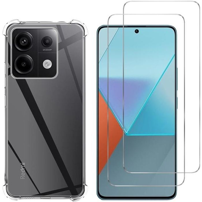 Coque Antichoc Pour Xiaomi Redmi Note 13 Pro 5g Et 2 Verres Trempé Film