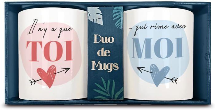 Coffret duo mugs toi et moi - Cdiscount Maison
