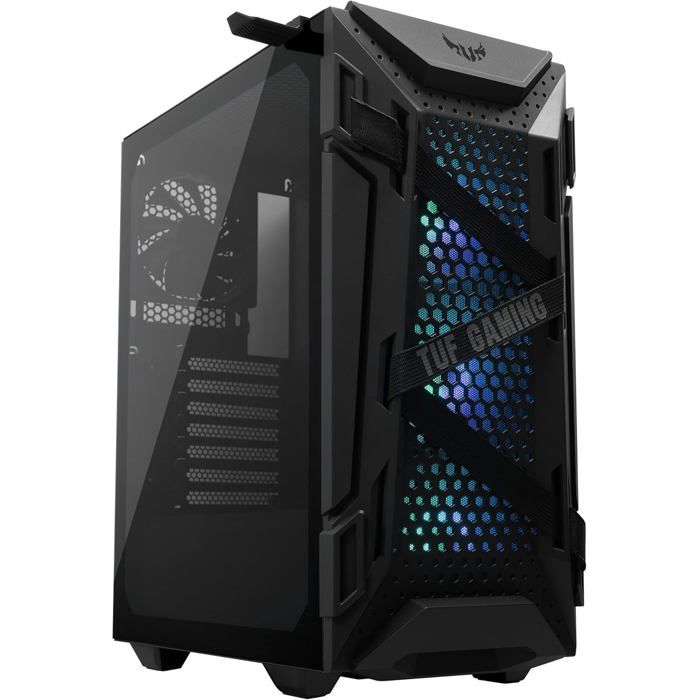 Boîtier Pc Gaming Atx,Panneau Avant Alvéolé En Verre Trempé,3 ...