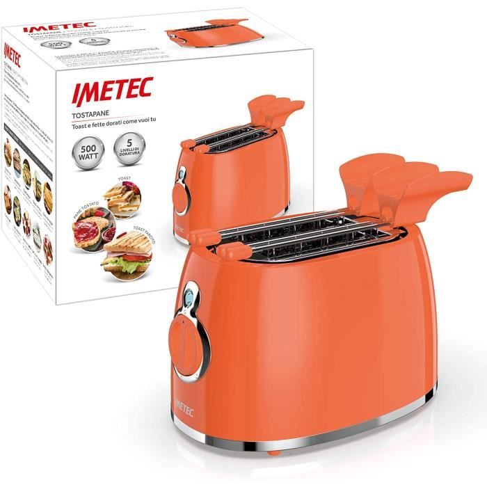Imetec TS11 500 Grille-Pain, 5 Niveaux de Dorures 2 Pinces Inoxydable ...