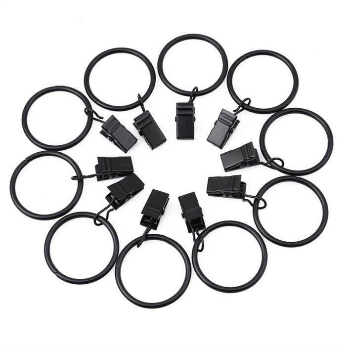 Rideaux,Anneaux en plastique pour rideaux,50 pièces,accessoires de ...