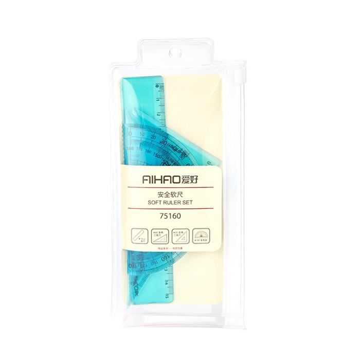 Regle - equerre,4 règles de Triangle en plastique souple et pliable ...