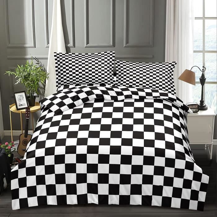 Housse De Couette Noir Et Blanc