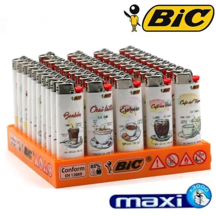 Boite de 50 Briquets Maxi BIC - Café - Cdiscount Au quotidien