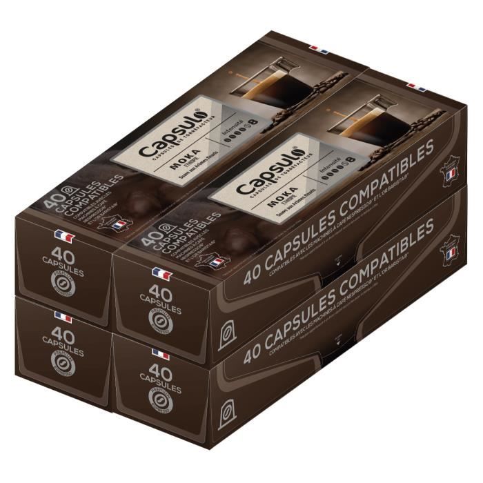 Capsulo 160 (4x40) Capsules de café MOKA d’Ethiopie - Compatible avec ...