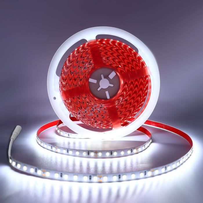 Bande Led 10M Blanc Froid 6000K 24V Ruban Led Autocollante, 1200 Pièces ...