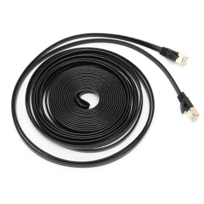 (25M) 02 015 Câble Réseau CAT7 Câble Ethernet Cat7 à Double Blindage ...