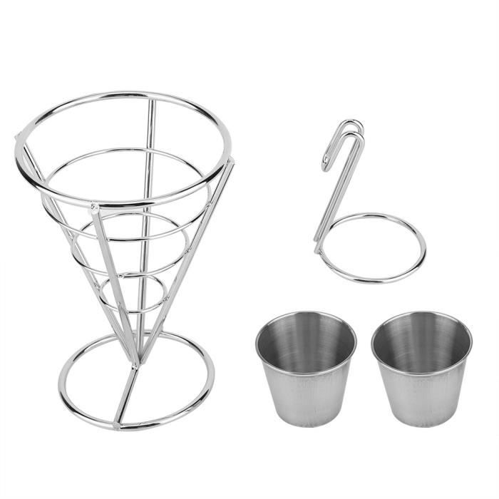 Stand Cone Inox Frites Cône Panier Pour Fêtes/Maison/Pique-Nique/Voyage ...