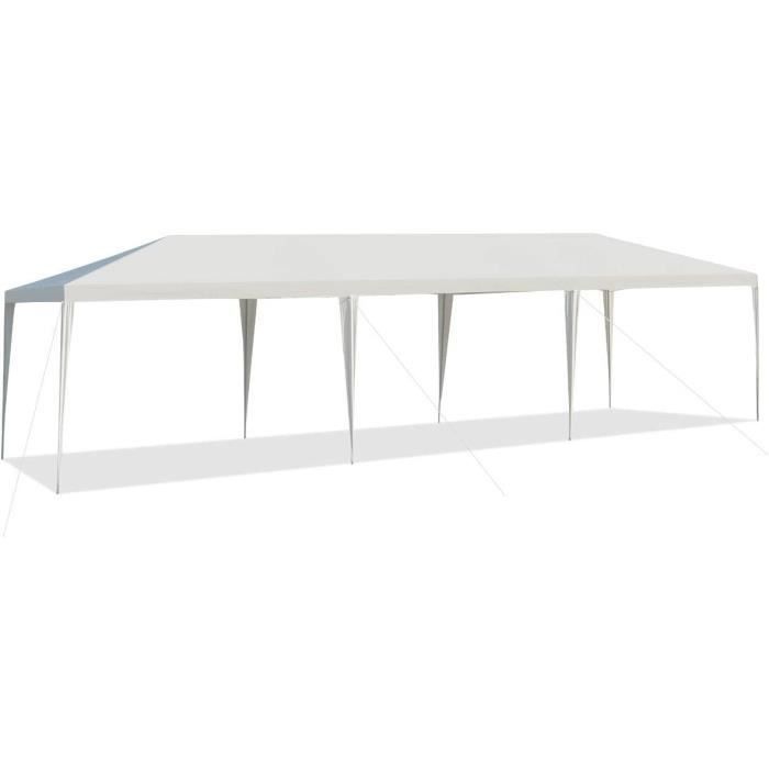 GOPLUS 3x9M Tonnelle Tente de Réception sans Bâche,Pergola avec Piquets ...