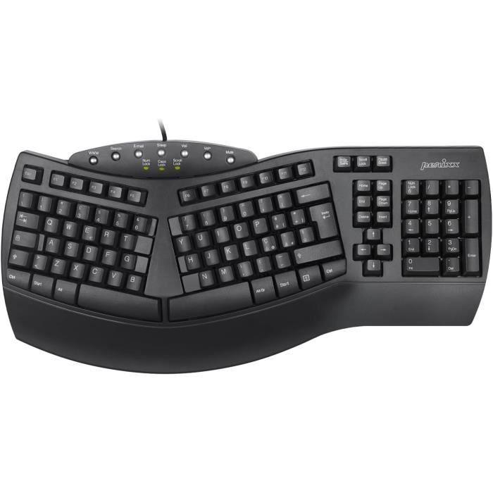Clavier Ergonomique - PERIXX - PERIBOARD-512 - USB Filaire - QWERTY ...
