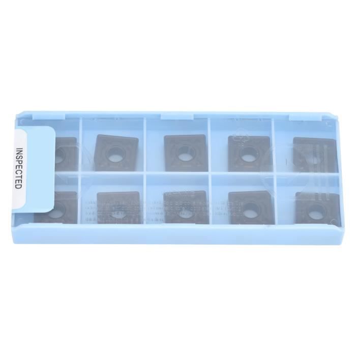 Qiilu insert de tournage CNC 10 pièces de carbure insère l'outil de coupe en métal de tour de ...