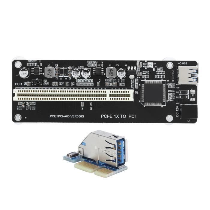 Carte adaptateur PCIE vers double PCI Adaptateur PCIE vers Ddouble PCI ...