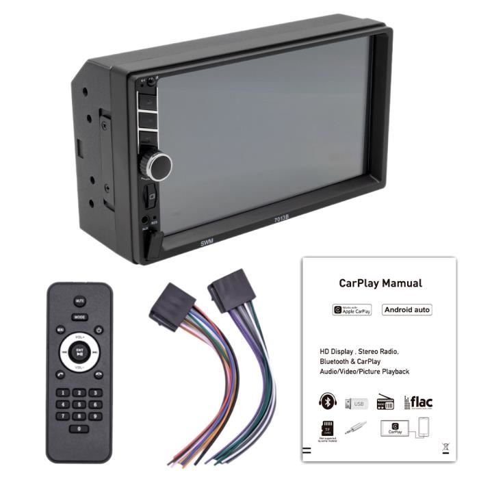 2 Din pour Carplay Autoradio Auto HD MP5 Lecteur VidéO Bluetooth Mains ...