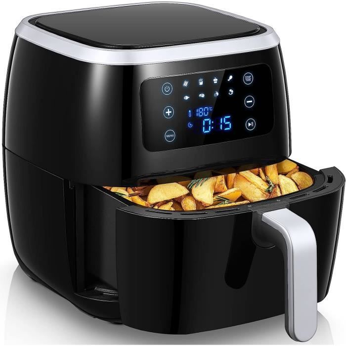 FOHERE Friteuse Sans Huile 6 L, 1800W Friteuse à Air Chaud pour 3-6 ...