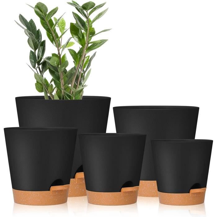 Pots de fleurs en plastique de 19,2 cm, 15,2 cm, 14,9 cm, 14,9 cm, 14,9 ...