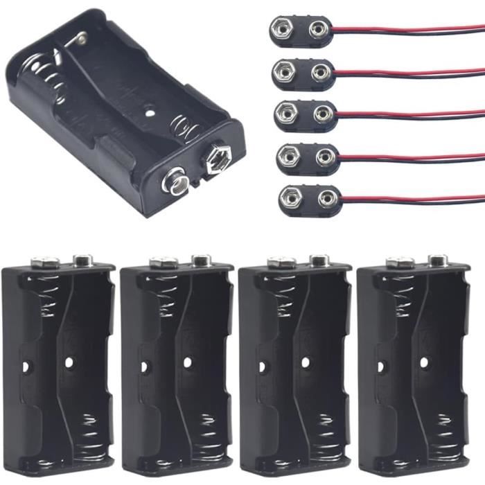Yosawa 5-pack 1,5V (3V) AA boîte de stockage de piles noir 2 ...