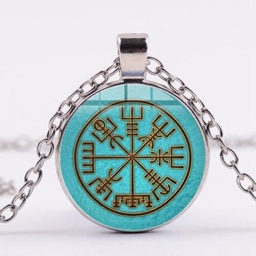 Végétvisir – Collier boussole Viking, symbole guerrier Rune amulette ...