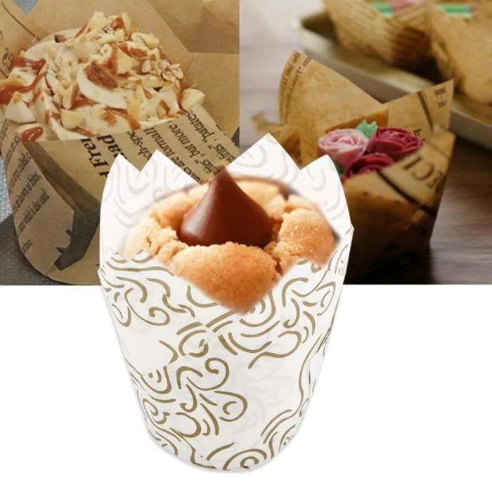 Tasses De Cuisson De Gâteau Rondes 50 Pcs Mini Cupcake Liners Papier Rond Gâteau Tasses De