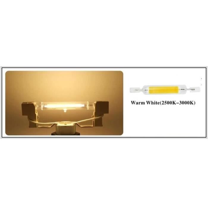 AMPOULE LED,blanc chaud-220V-78mm 20w-4 Pièces--Tube en verre LED Cob ...