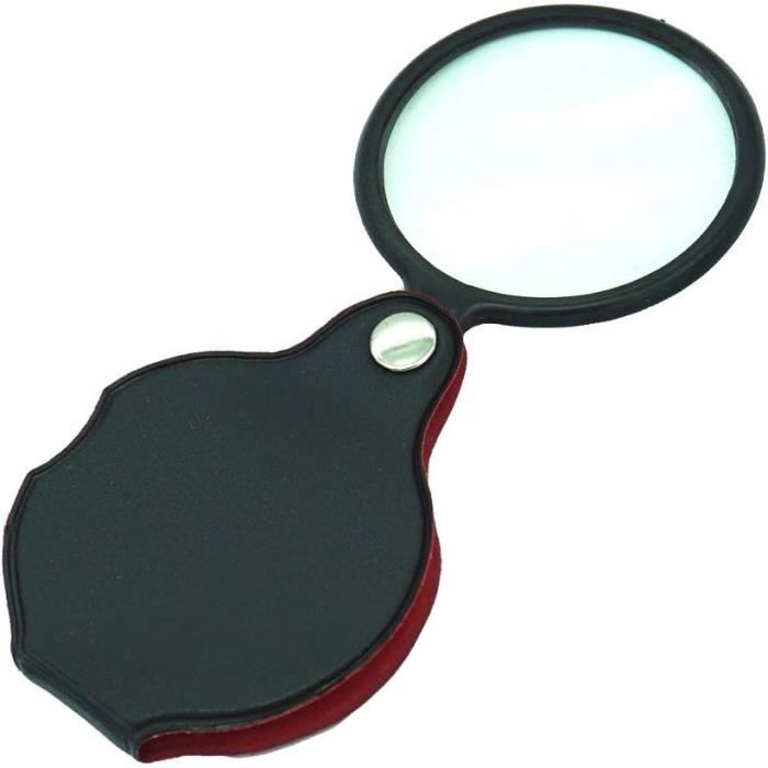 Loupe de grossissement x10 de poche et pliable[639] - Cdiscount ...