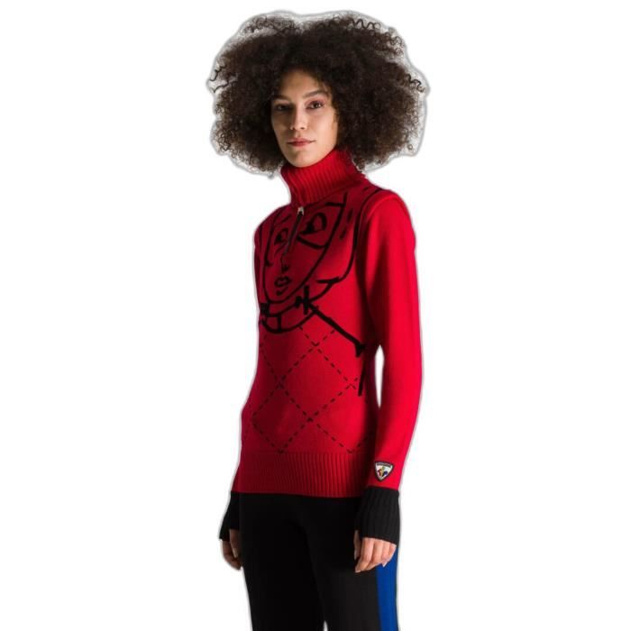 Pull semi-zippé femme Rossignol Kimo - red - XL Red - Cdiscount Prêt-à ...