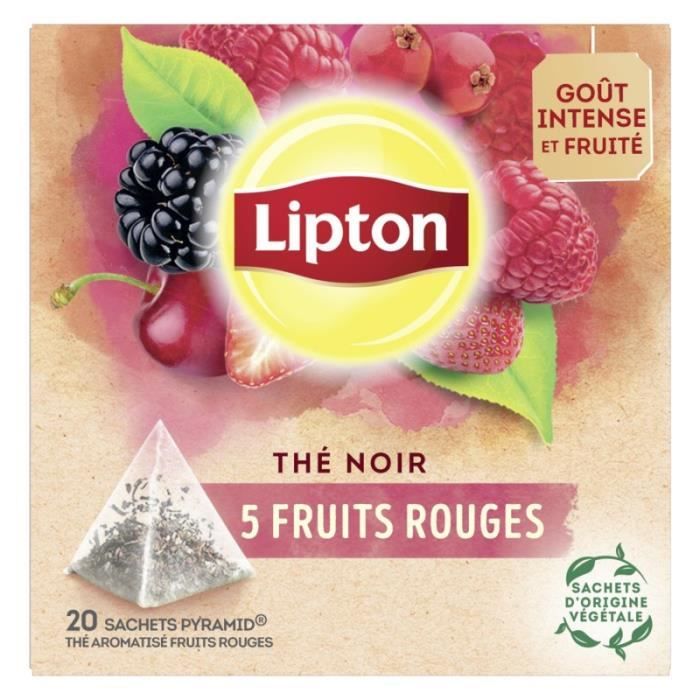 LIPTON - Thé 5 Fruits Rouges 20 Sachets Pyramid - Lot De 4 - Cdiscount ...