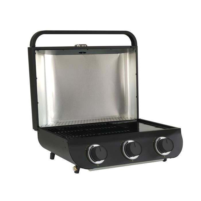 COOK'IN GARDEN Barbecue à gaz FLAVO 60 - 3 feux - 8,4 kW - L 64×l 55×H ...