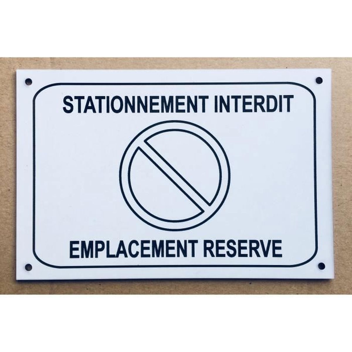 Panneau "STATIONNEMENT INTERDIT EMPLACEMENT RESERVE" format 200 x 300 ...
