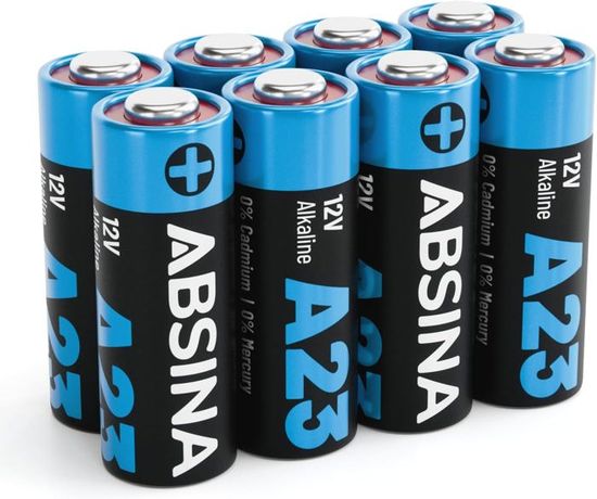 8X Pile A23 pour ouvre-Portes de Garage et Bien Plus - Pile 23A 12V ...