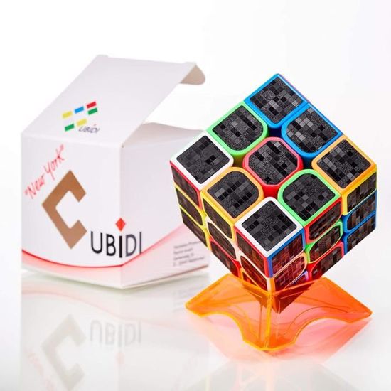 CUBIDI Originale Cube Magique Carbon 3x3x3 - Type New York Speedcube de ...