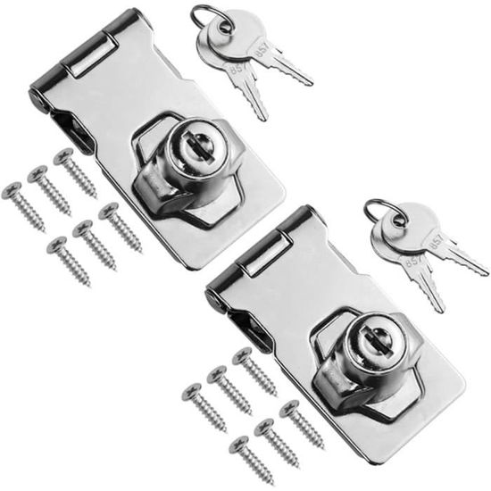 Serrures À Moraillon 2 Pièces Avec Clés 6,3 × 3,2 Cm Serrures De Porte ...