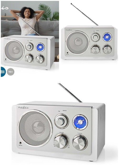 Radio FM Vintage de table FM Alimentation secteur Analogique 15 W ...