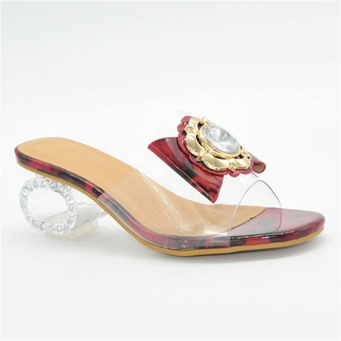 Sandales à Talons Hauts et Strass Transparents pour Femme,Chaussures ...