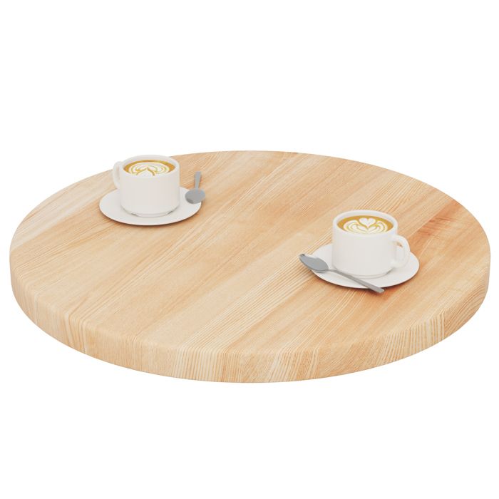 Plateau table rond 80 cm bois massif Foncé 28 mm pour table basse ou ...
