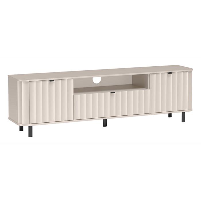 Meuble TV tiroir et niche ouverte – Novado – 196 cm – gris cachemire ...