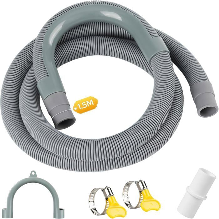 Rallonge Tuyau Machine a Laver 1.5M, Tuyau Evacuation Lave Vaisselle ...