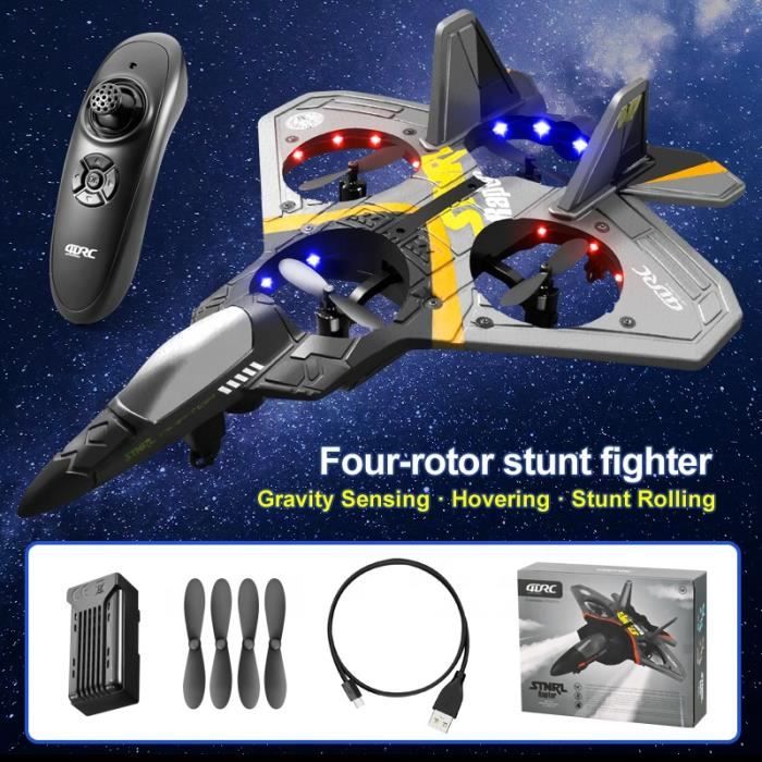Mise à niveau de couleur Noir Gyroscope Radio RC de chasse 2.4G, Jet d ...