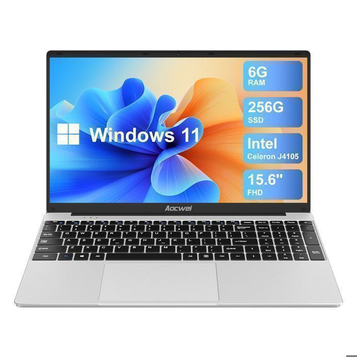 AOCWEI PC Portable 15.6" FHD -6Go RAM 256 Go ROM -Ordinateur Portable ...