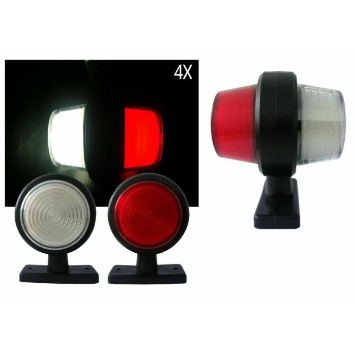 4x Feux Suspendus Effet Néon LED 12-24V Rouge Blanc Éclairage Latéral ...