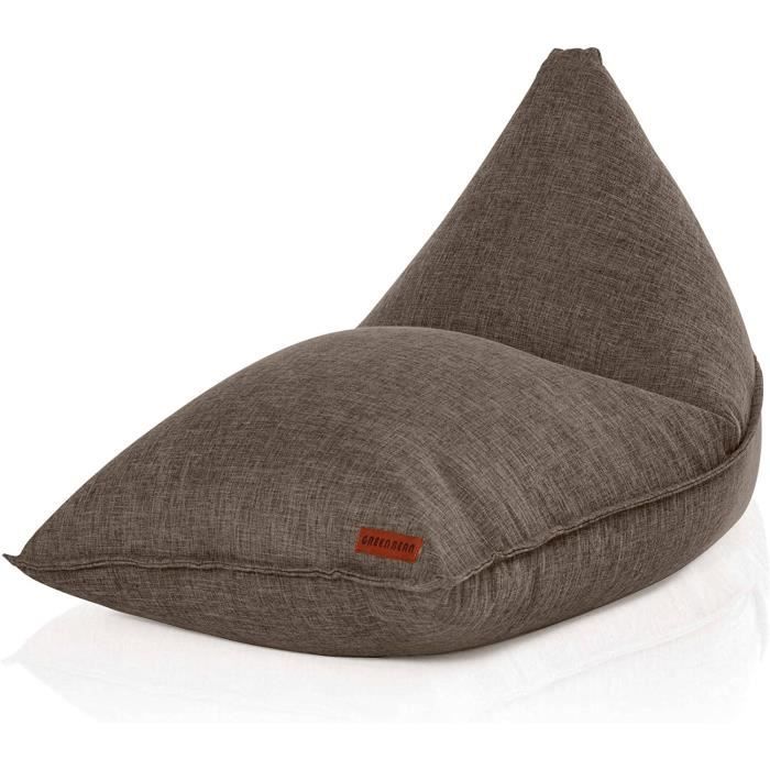 © Pouf Triangle 150x100x100cm avec 220 litres de Remplis de Perles EPS - Doux et Moelleux ...