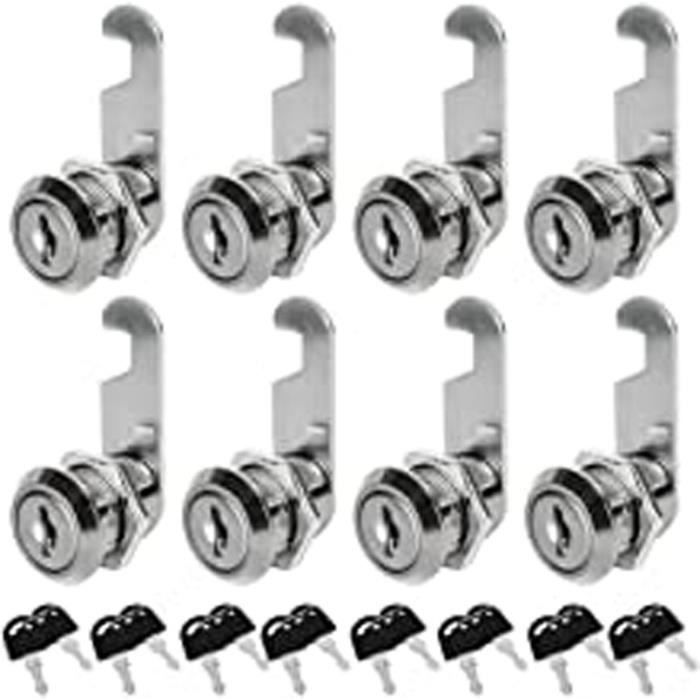 Starvast Lot De 8 Serrures Boîte Aux Lettres Universelle, 20Mm Serrure Batteuse Cylindre ...