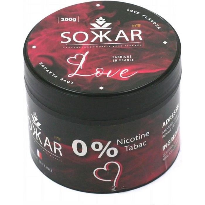 Sokkar Goût à Chicha - Love (sans nicotine, ni tabac) - Cdiscount Au ...