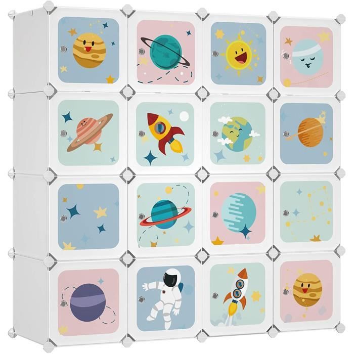 SONGMICS Armoire modulable, Placard de Rangement Portable, Organisateur ...