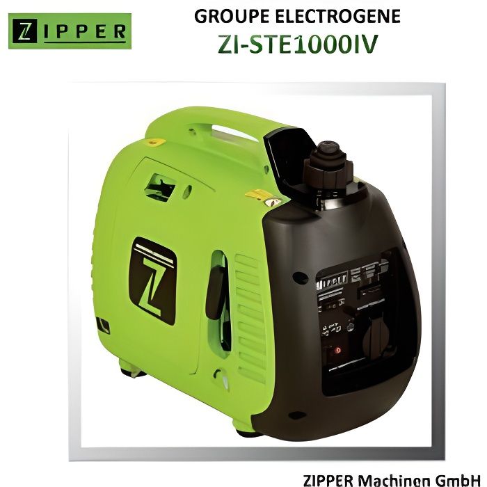 Groupe électrogène - ZIPPER - ZI-STE1000IV - Technologie Inverter ...